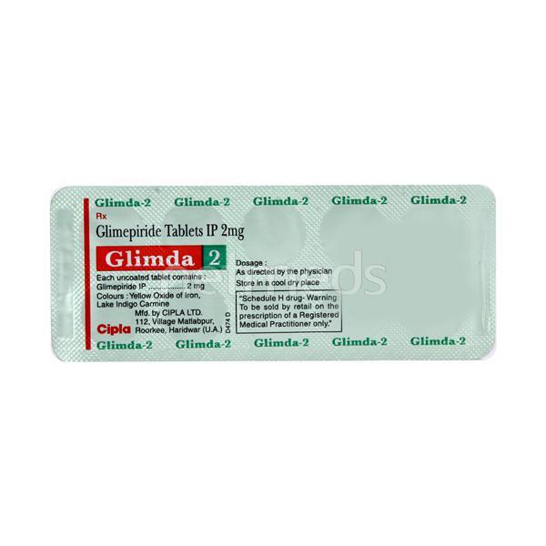 Glimda 2mg Tablet 10'S : Price, Uses, Side Effects | Netmeds