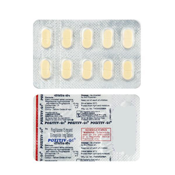 Pozitiv G 1mg Tablet 10'S : Price, Uses, Side Effects | Netmeds