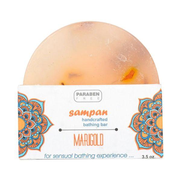 Buy Sampan Handcrafted Glycerine Bathing bar Marigold 100 gm Online at ...