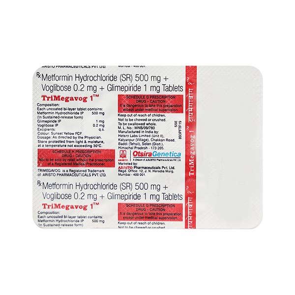 Trimegavog 1mg Tablet 10'S : Price, Uses, Side Effects | Netmeds
