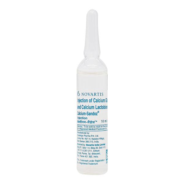 Calcium Sandoz Injection 10ml : Price, Uses, Side Effects | Netmeds