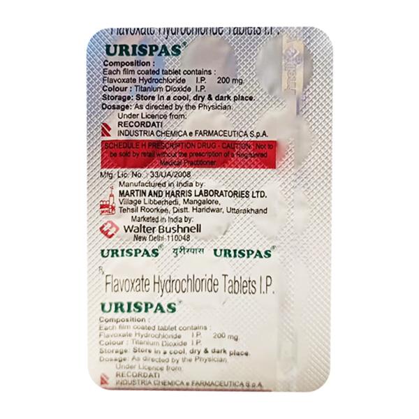 Urispas Tablet: View Price, Benefits, Side Effects | Netmeds