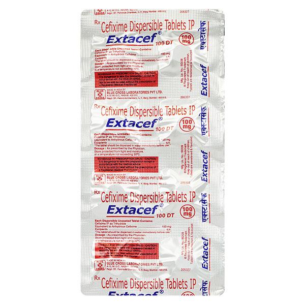 Extacef DT 100mg Tablet 10'S : Price, Uses, Side Effects | Netmeds