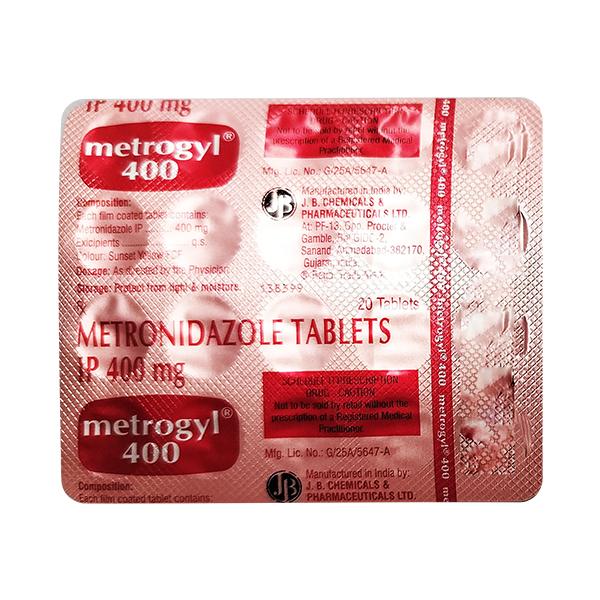 Buy METROGYL 400 Tablet 20's Online at Upto 25% OFF | Netmeds