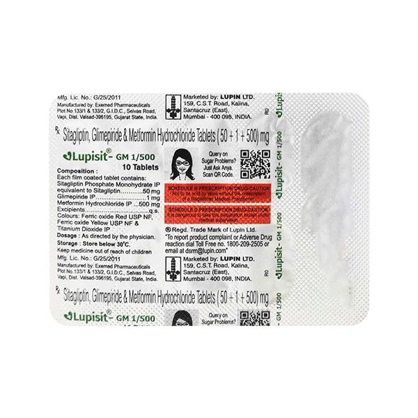 LUPISIT GM 1/500 Tablet 10's