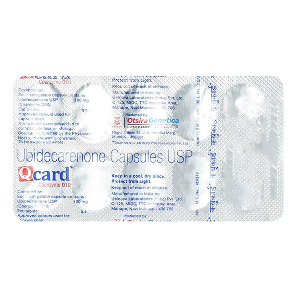 Qcard 100mg Capsule 10'S : Price, Uses, Side Effects | Netmeds