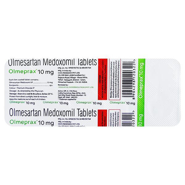 OLMEPRAX 10 Tablet 10's : Price, Uses, Side Effects | Netmeds
