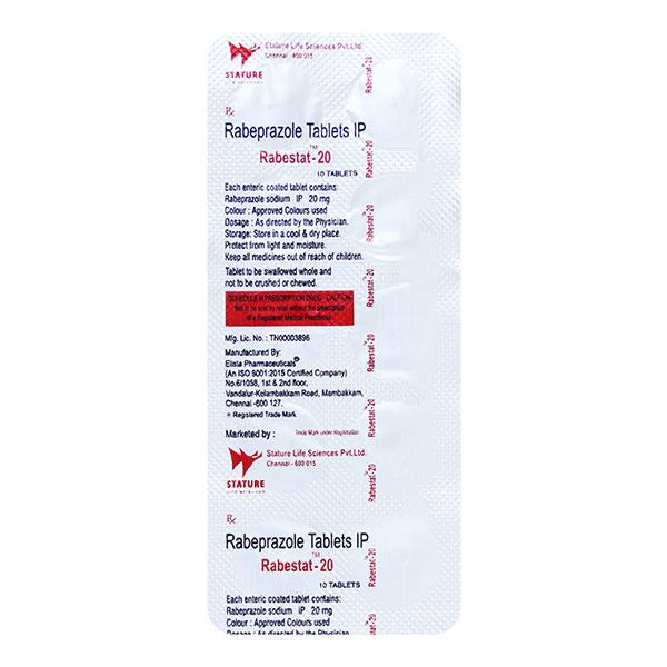 RABESTA 20 Tablet 10's Price, Uses, Side effects, Substitutes | Netmeds