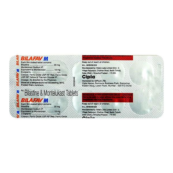BILAFAV M Tablet 10's Price, Uses, Side effects, Substitutes | Netmeds
