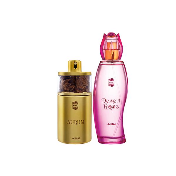 Buy Ajmal Aurum EDP Fruity Floral Perfume And Desert Rose EDP Floral ...
