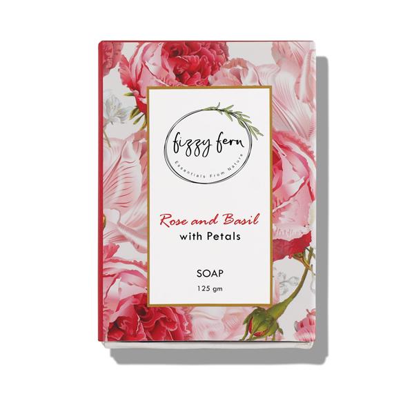 Buy Fizzy Fern Soap - Rose & Basil with Petals 125 gm Online at ...