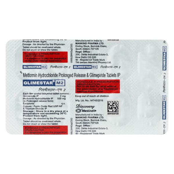 Glimestar M2 Tablet 10'S - Price, Uses, Side Effects | Netmeds