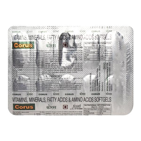 Corus Capsule 10'S Price, Uses, Side effects, Substitutes | Netmeds