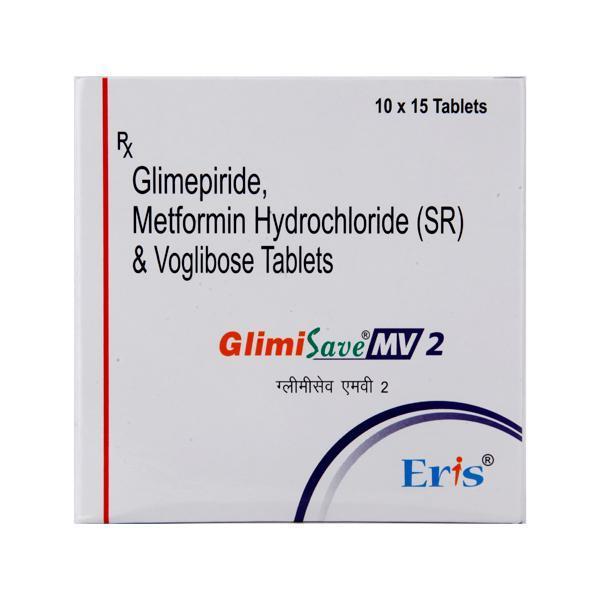 Glimisave MV 2 Tablet 15'S : Price, Uses, Side Effects | Netmeds