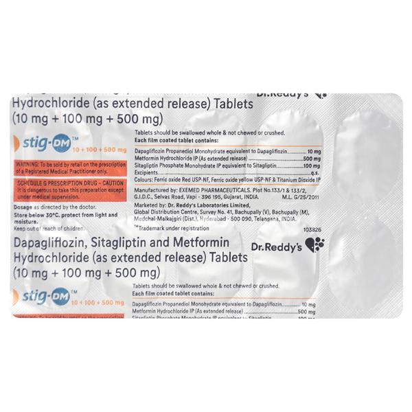 Buy STIG DM 500 Tablet 10's Online at Upto 25% OFF | Netmeds