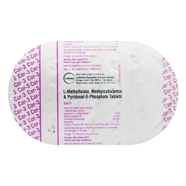 Buy COR 3 Tablet 15'S Online at Upto 25% OFF | Netmeds