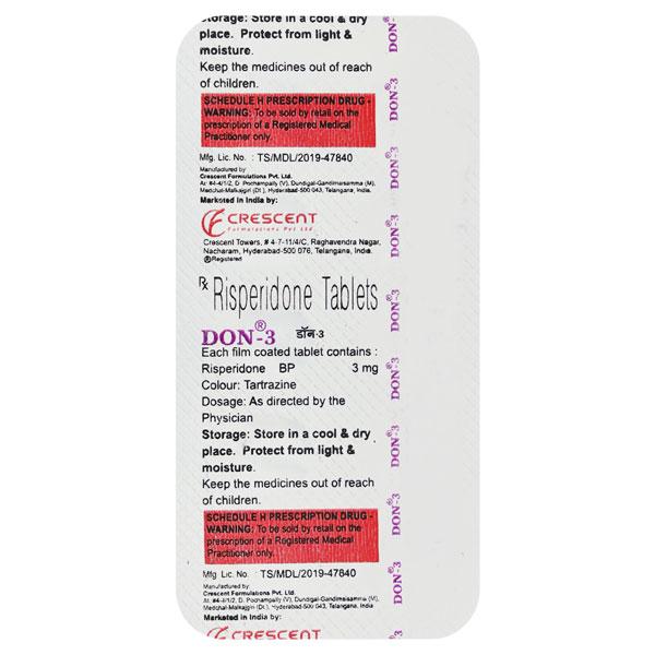 DON 3 Tablet 10's Price, Uses, Side effects, Substitutes | Netmeds