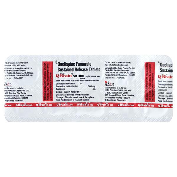 Q BRAIN SR 300 Tablet 10's Price, Uses, Side effects, Substitutes | Netmeds
