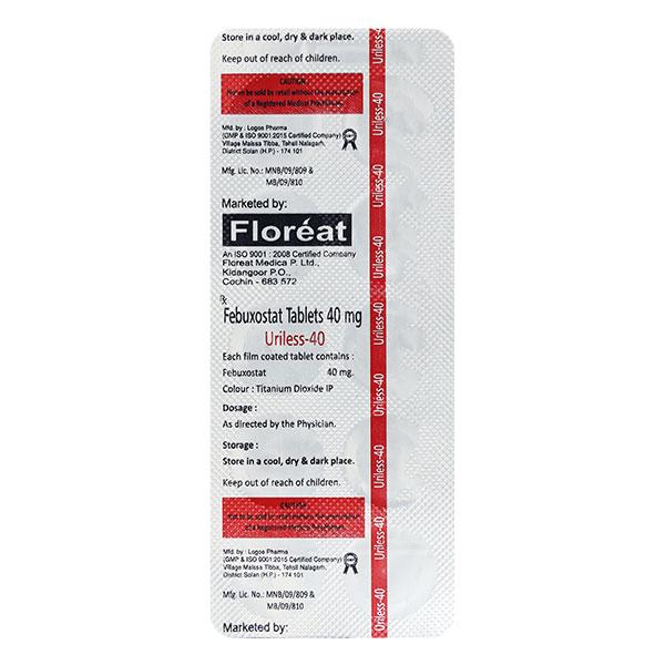 Buy URILESS 40 Tablet 10's Online at Upto 25% OFF | Netmeds