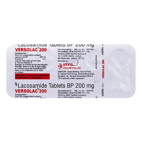 Buy VERSOLAC 200 Tablet 10's Online at Upto 25% OFF | Netmeds