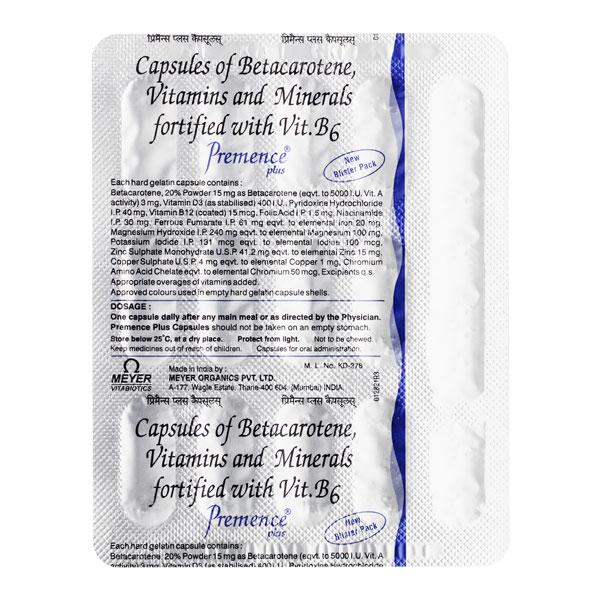 Buy Premence Plus Capsule 15'S Online at Upto 25% OFF | Netmeds