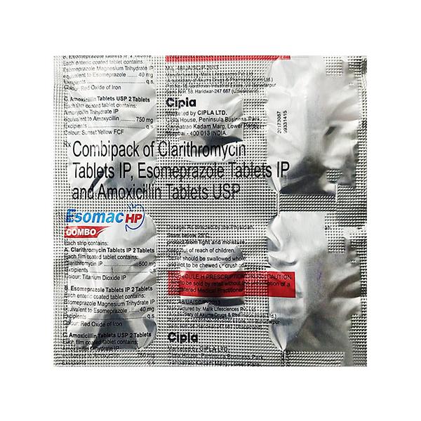 ESOMAC HP COMBO Kit Tablet 6's - Buy Medicines online at Best Price ...