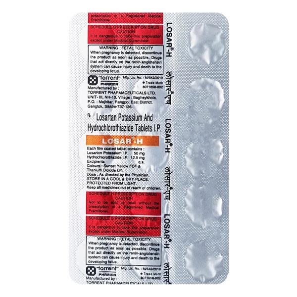 Losar H Tablet 15'S : Price, Uses, Side Effects | Netmeds