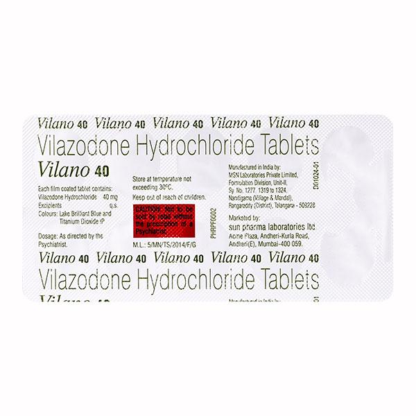 VILANO 40 Tablet 10's : Price, Uses, Side Effects | Netmeds