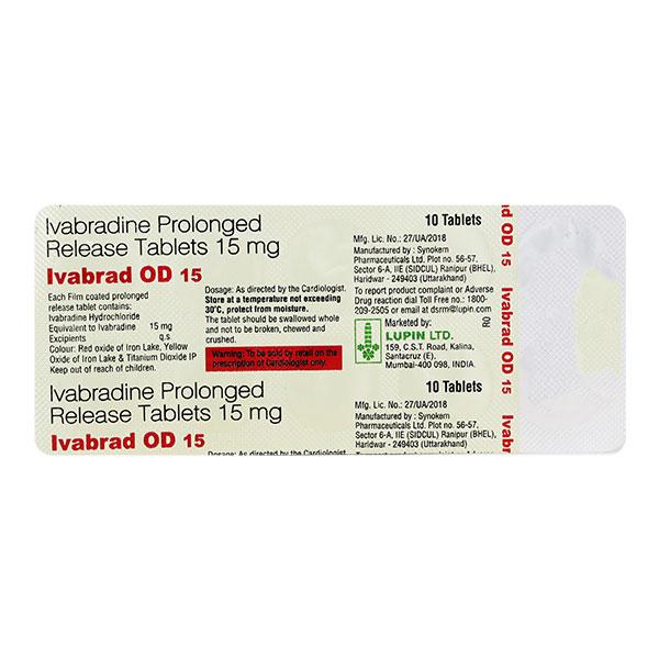 Buy IVABRAD OD 15 Tablet 10's Online at Upto 25% OFF | Netmeds