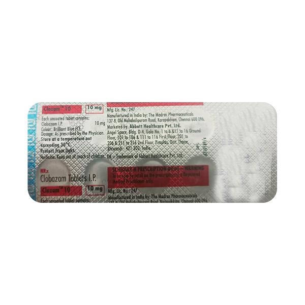 Clozam 10mg Tablet 10'S - Price, Uses, Side Effects, and Substitutes ...