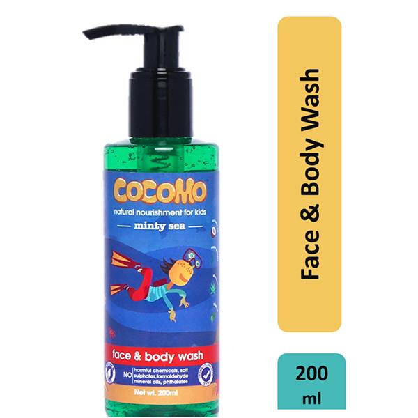 Buy Cocomo Natural Kids Face and Body Wash Minty Fragrance Soft and ...