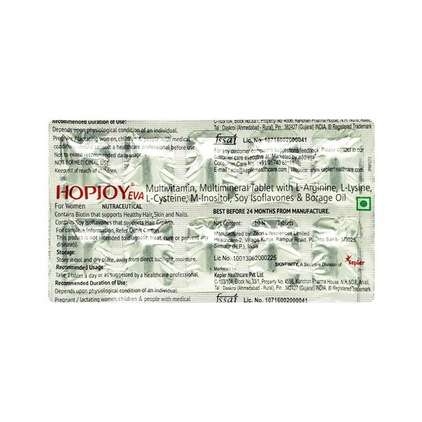 HOPJOY EVA Tablet 10's Price, Uses, Side effects, Substitutes | Netmeds