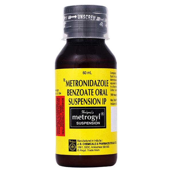 Metrogyl Suspension 60ml Price, Uses, Side effects, Substitutes | Netmeds