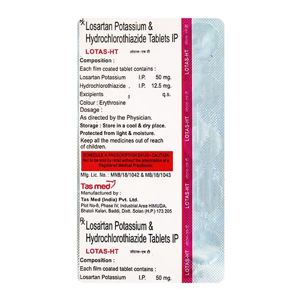 LOTAS HT 50mg Tablet 15's : Price, Uses, Side Effects | Netmeds