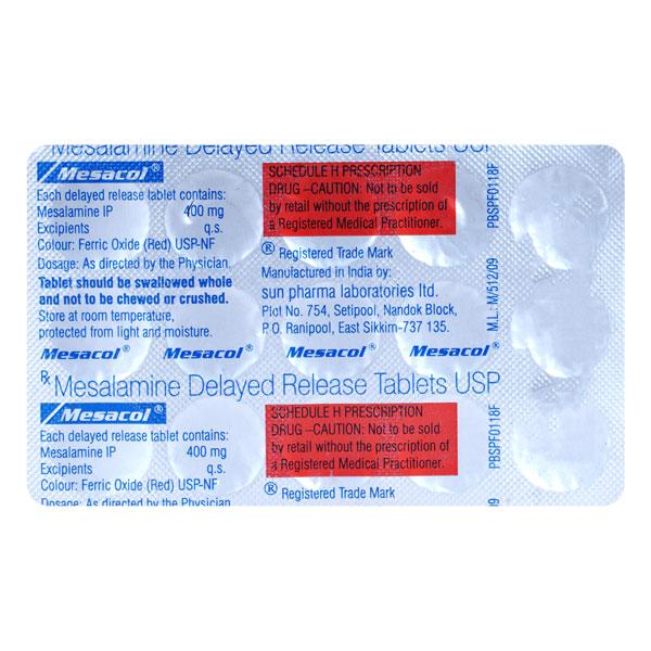 MESACOL 400mg Tablet 15's - Price, Uses, Side Effects | Netmeds
