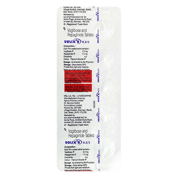 VOLIX R 0.2/1 Tablet 10's Price, Uses, Side effects, Substitutes | Netmeds