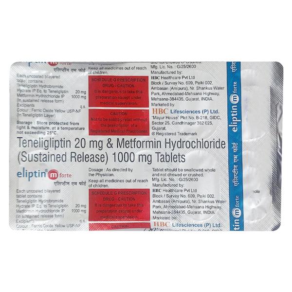 Eliptin M Forte Tablet 10'S : Price, Uses, Side Effects | Netmeds