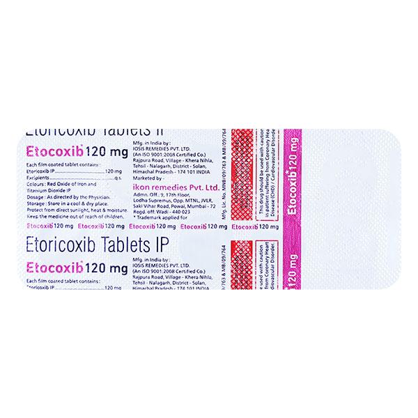 Buy ETOCOXIB 120 Tablet 10's Online at Upto 25% OFF | Netmeds
