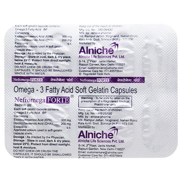 Nefromega Forte Capsule 10'S : Uses, Side Effects, Price | Netmeds