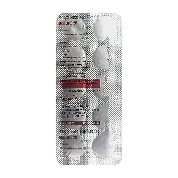 URIBEGRO 25 Tablet 10's Price, Uses, Side effects, Substitutes | Netmeds