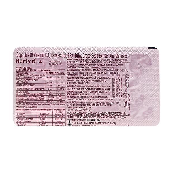 Buy Harty D Capsule 10'S Online at Upto 25% OFF | Netmeds