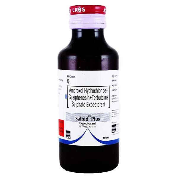 Salbid Plus Expectorent 100ml Price, Uses, Side effects, Substitutes ...