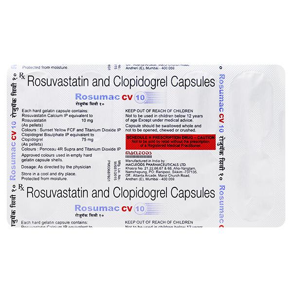 Buy Rosumac CV 10mg Capsule 10'S Online at Upto 25% OFF | Netmeds