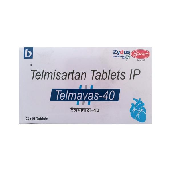 Telmavas 40mg Tablet 10'S : Price, Uses, Side Effects | Netmeds