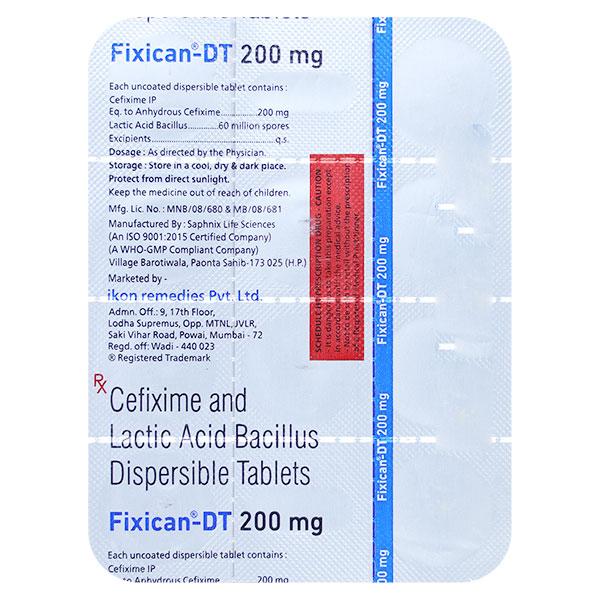 FIXICAN DT 200 Tablet 10's : Price, Uses, Side Effects | Netmeds