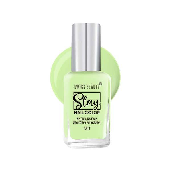 Buy Swiss Beauty Slay Nail Color, Shade - Green Crush 13 gm Online at ...