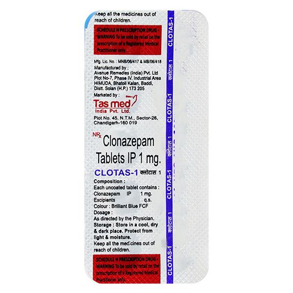 CLOTAS 1 Tablet 10's - Price, Uses, Side Effects, and Substitutes | Netmeds