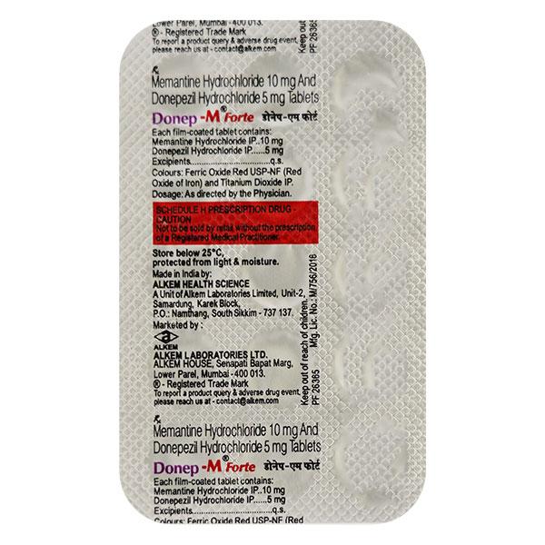 Buy DONEP M FORTE Tablet 15's Online at Upto 25% OFF | Netmeds