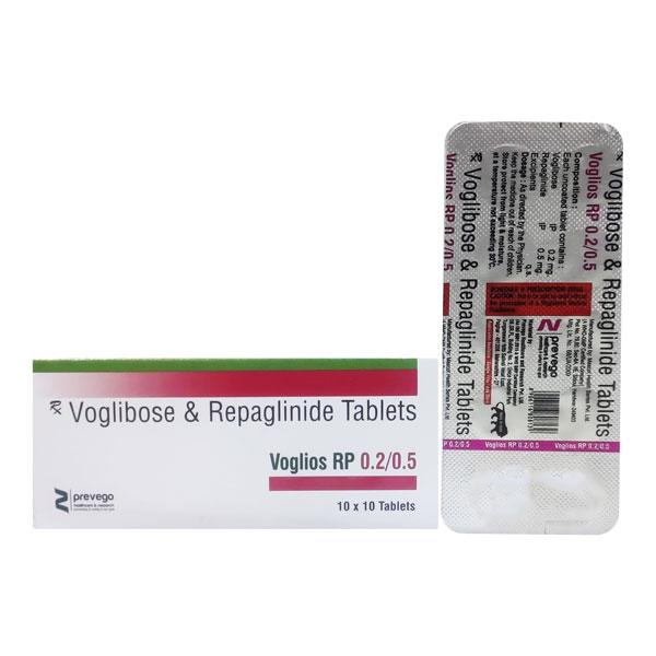 Buy VOGLIOS RP 0.2/0.5 Tablet 10's Online at Upto 25% OFF | Netmeds