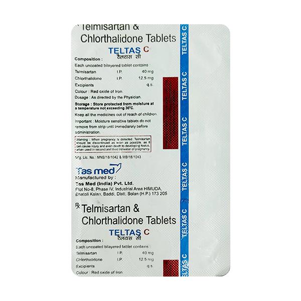 Buy TELTAS C Tablet 15's Online at Upto 25% OFF | Netmeds
